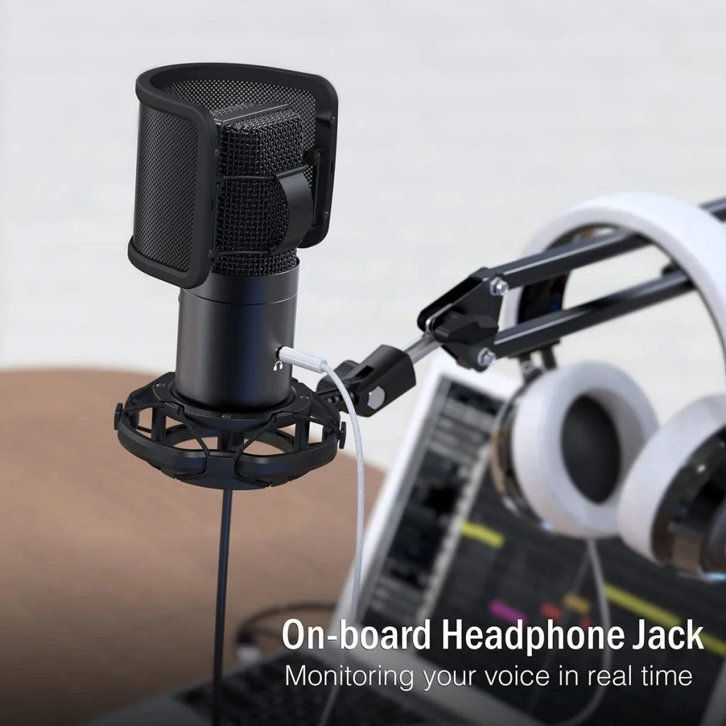 FIFINE T683 USB Microphone Kit – Condenser Mic with Arm Stand Mute ...